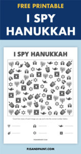 Hanukkah I Spy - Free Printable Game - Pjs and Paint