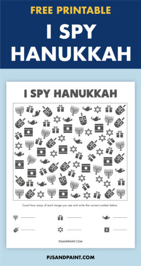 Hanukkah I Spy - Free Printable Game - Pjs and Paint