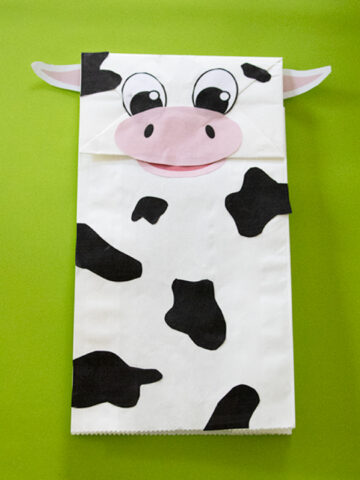 paper bag cow craft Archives - Pjs and Paint