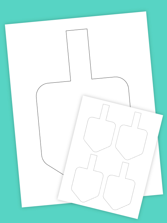 Free Printable Dreidel Template Two Sizes Pjs And Paint