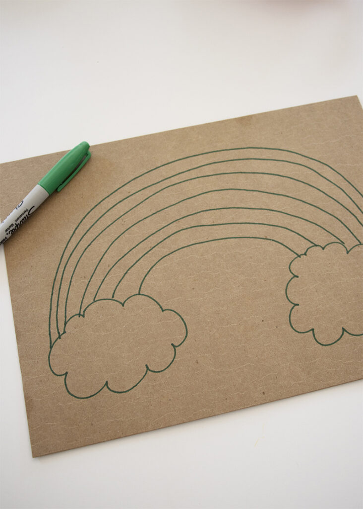 Easy Pom Pom Rainbow Craft for Kids - Pjs and Paint