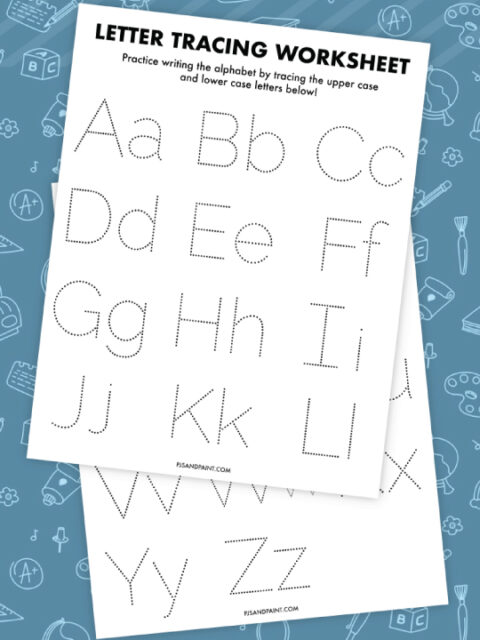 letter tracing worksheet Archives - Pjs and Paint