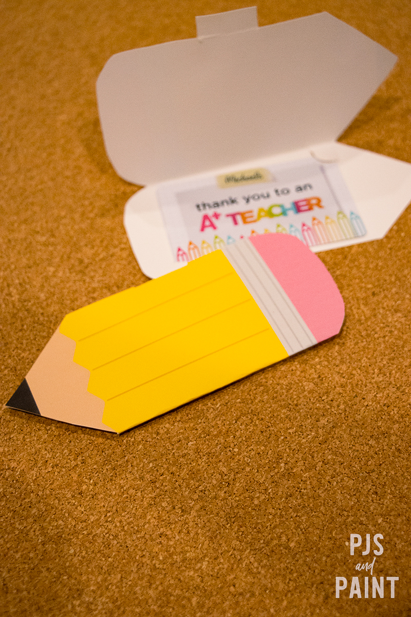 Free Printable Pencil Gift Card Holder - Easy Teacher Gift Ideas