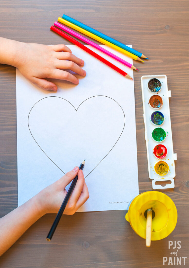 Free Printable Heart Template - Large and Small Sizes - Pjs and Paint