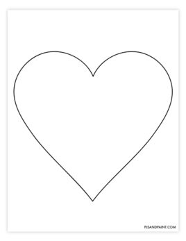Free Printable Heart Template - Large and Small Sizes - Pjs and Paint