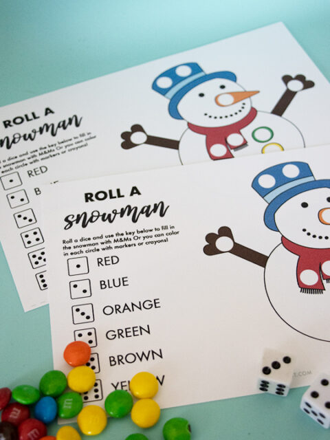 Free Printable Roll a Rainbow Game - Pjs and Paint