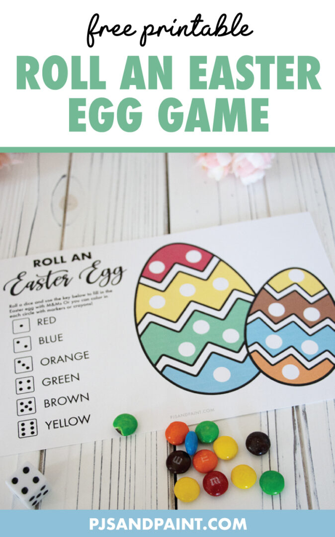 Free Printable Roll an Easter Egg Game - Pjs and Paint