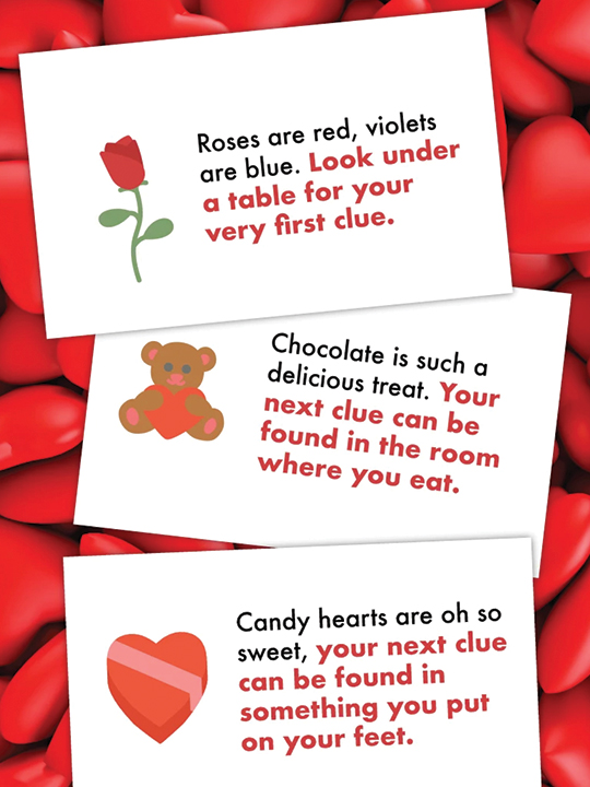 Free Printable Valentine's Day Scavenger Hunt for Kids - Pjs and Paint