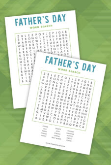 Free Printable Father's Day Word Search - Pjs and Paint