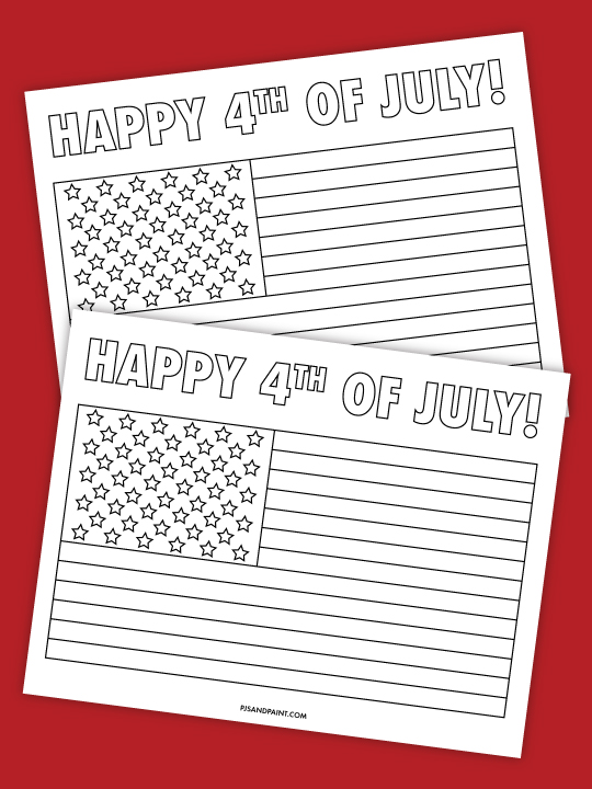 Free Printable American Flag Coloring Page - Pjs and Paint