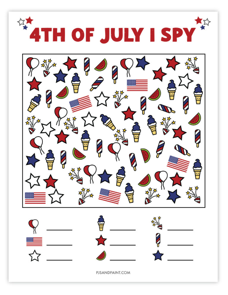 28 Free Printable I Spy Games - Pjs and Paint