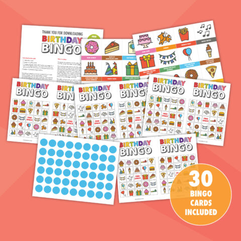 Free Printable Birthday Bingo for Kids - Pjs and Paint