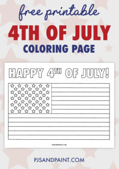 Free Printable American Flag Coloring Page - Pjs and Paint