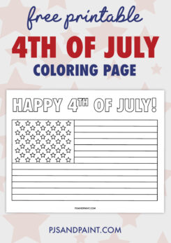 Free Printable American Flag Coloring Page - Pjs and Paint