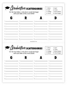 15 Free Printable Graduation Games and Activities - Pjs and Paint
