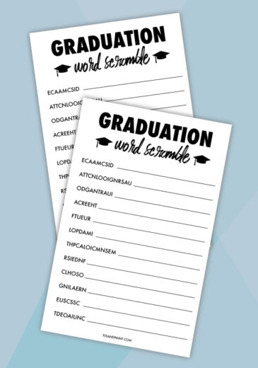 free printable graduation games Archives - Pjs and Paint