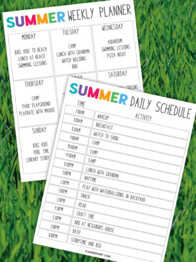 free printable summer planner Archives - Pjs and Paint