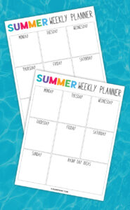 Free Printable Summer Planner and Summer Schedule Template