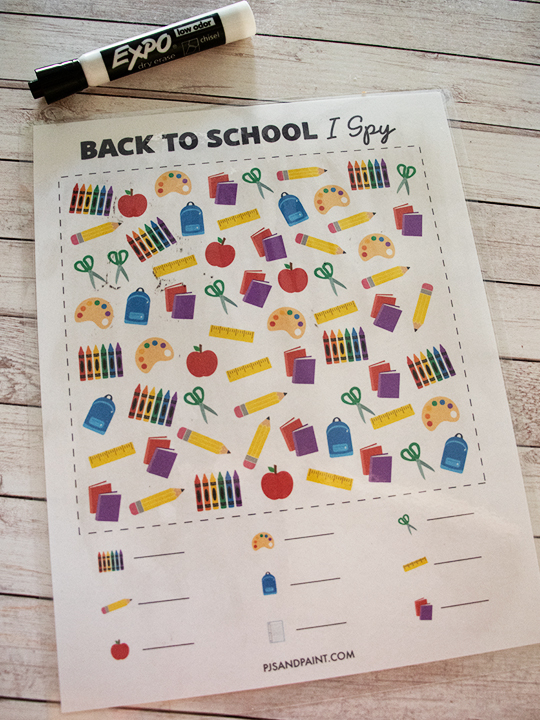 Free Printable Back to School Word Search - Pjs and Paint