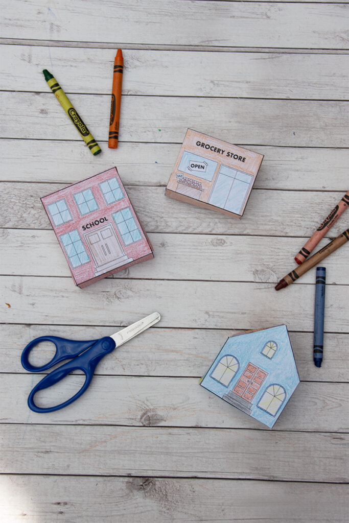 Free Printable 3D Buildings Coloring Pages - Pjs and Paint