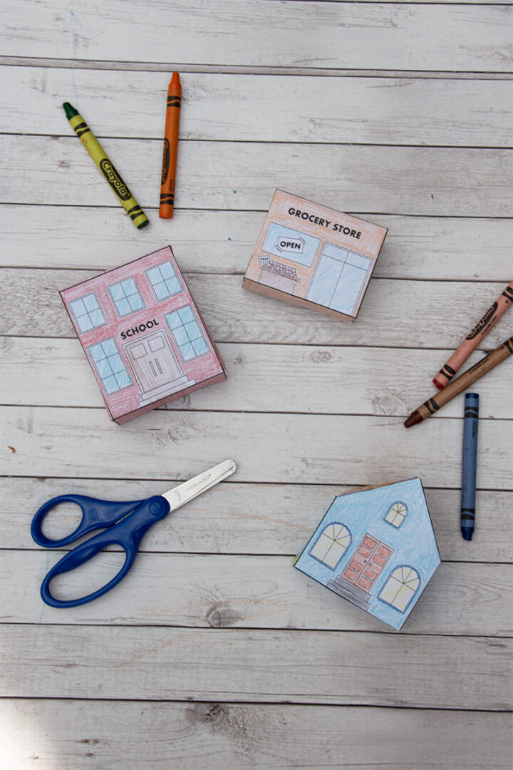 Free Printable 3D Buildings Coloring Pages - Pjs and Paint