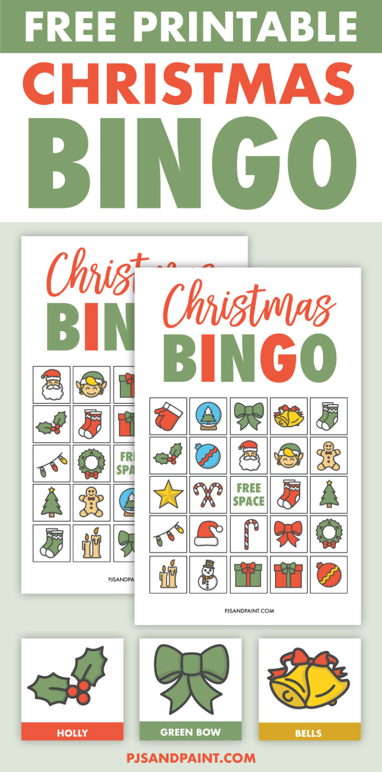 Free Printable Christmas Bingo Game - Pjs and Paint