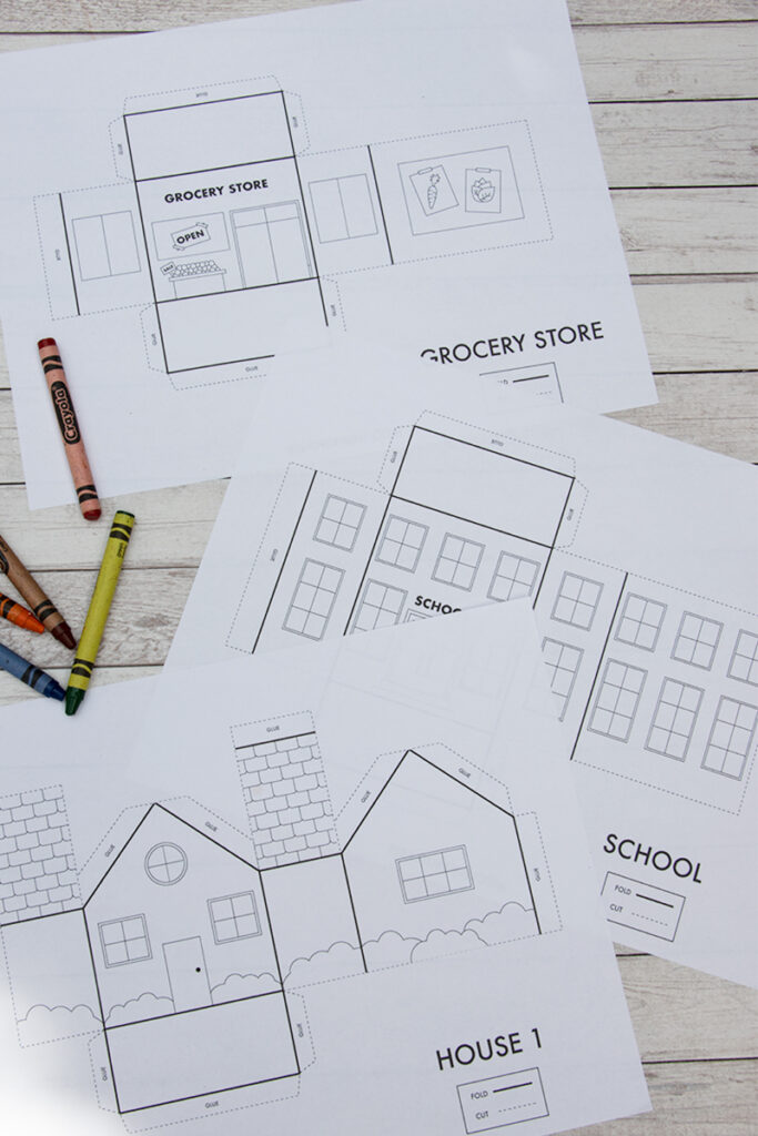 Free Printable 3D Buildings Coloring Pages - Pjs and Paint