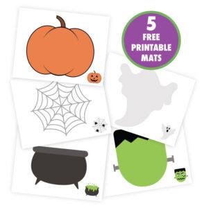 Free Printable Halloween Playdough Mats - Pjs and Paint