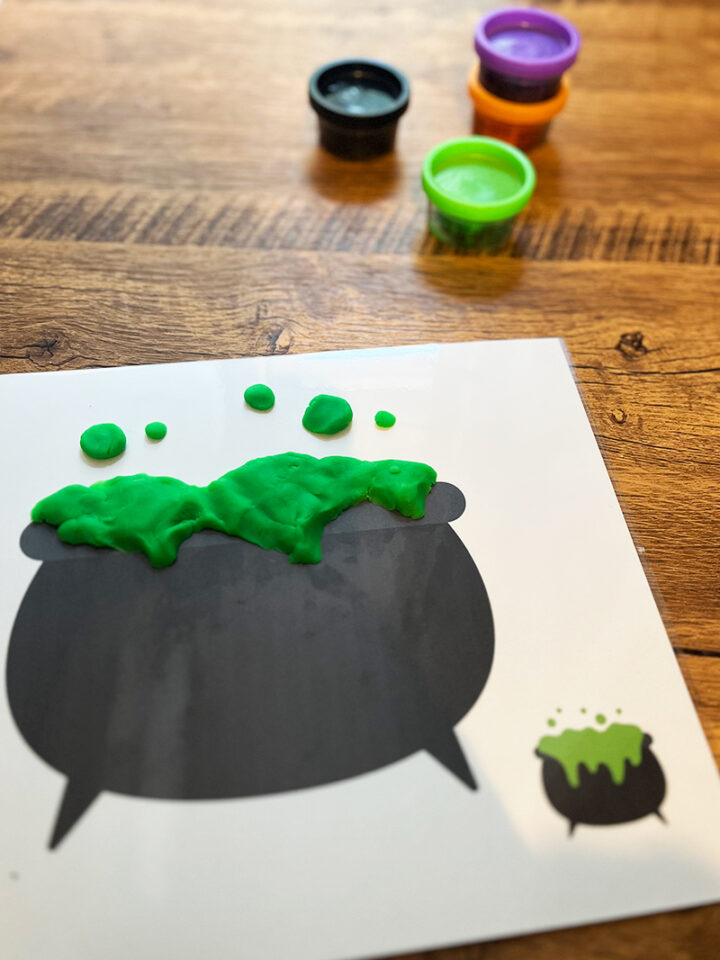 Free Printable Halloween Playdough Mats - Pjs and Paint
