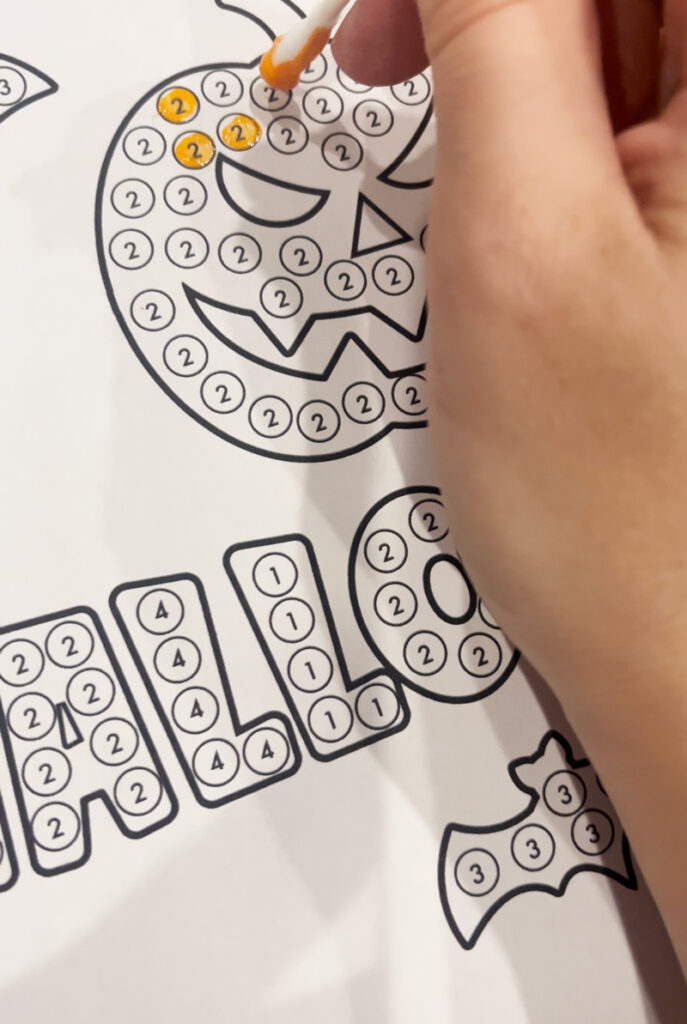 Halloween Dot Painting Page - Free Printable Activity