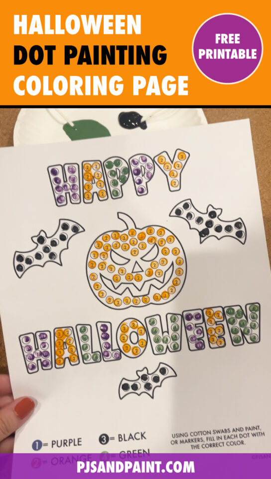 Halloween Dot Painting Page - Free Printable Activity