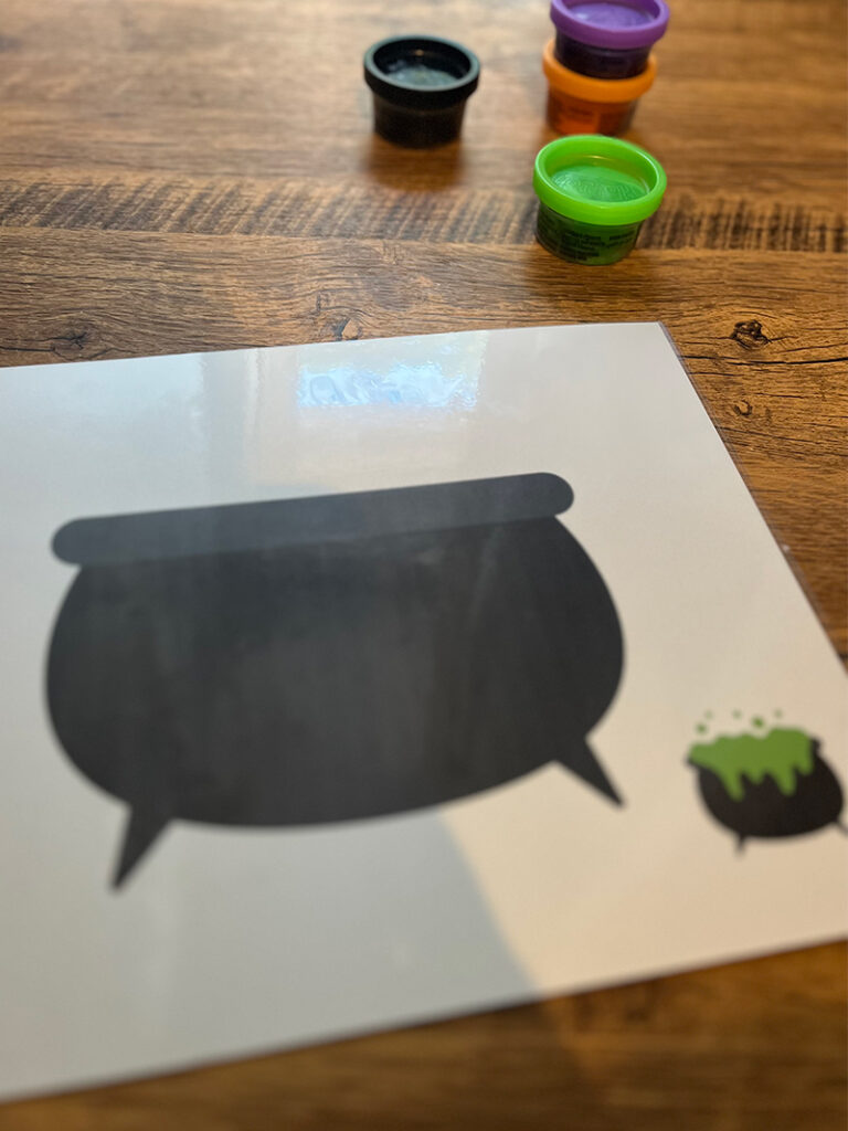 Free Printable Halloween Playdough Mats - Pjs and Paint