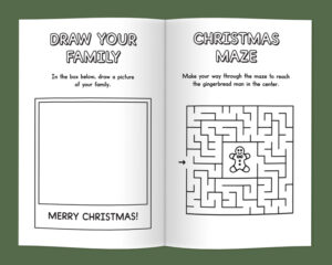 Free Printable Christmas Activity and Coloring Book - Pjs and Paint