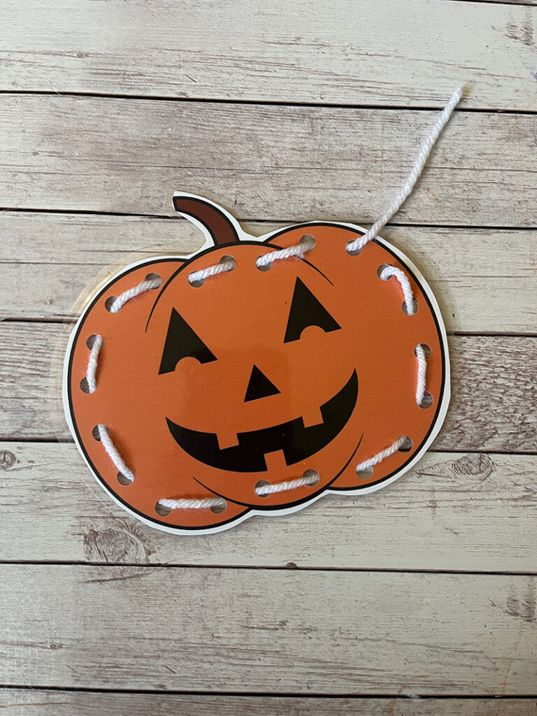 Free Printable Halloween Lacing Cards - Pjs and Paint