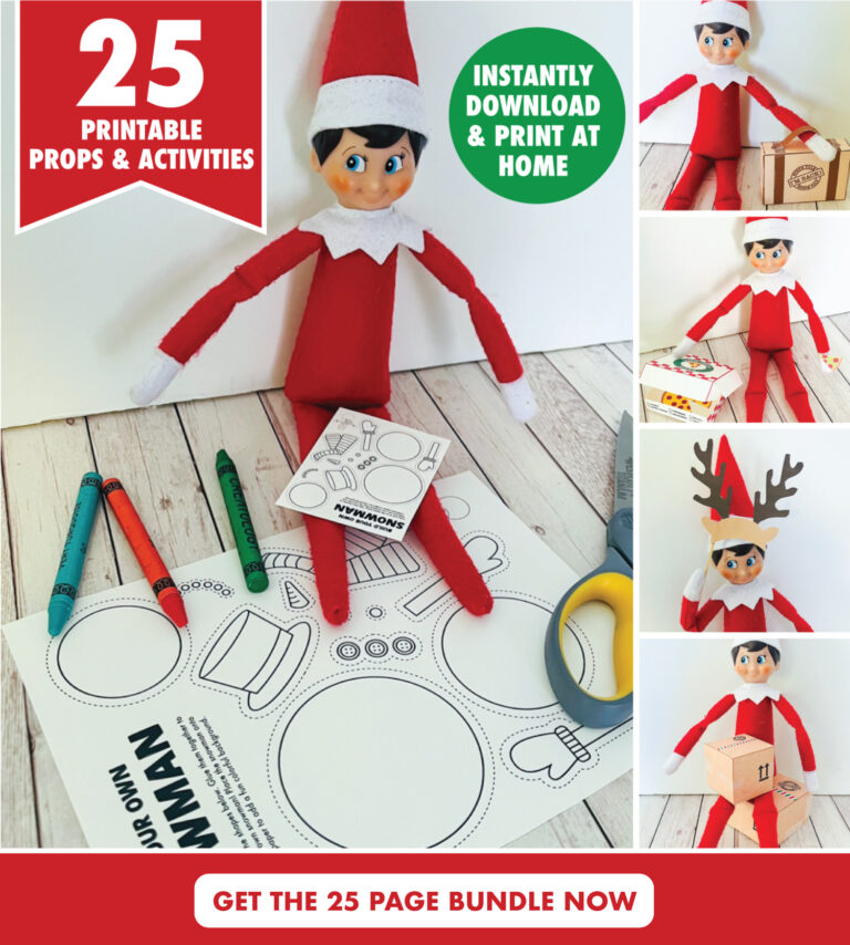 8 Days of Free Printable Elf Props - Set 2 - Pjs and Paint
