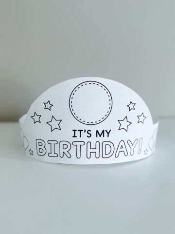 Free Printable Birthday Crown - Pjs and Paint