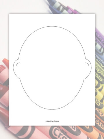 free printable blank face template Archives - Pjs and Paint