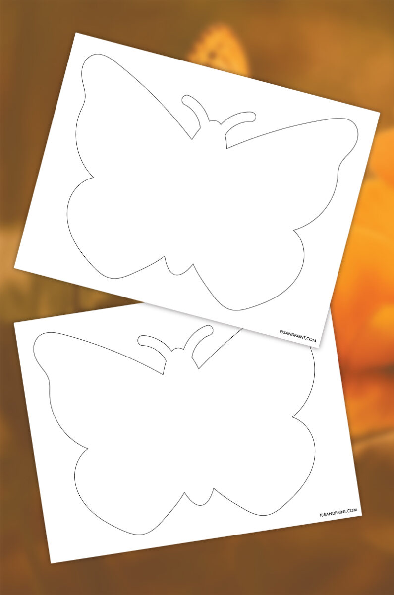 Free Printable Butterfly Template - Pjs and Paint