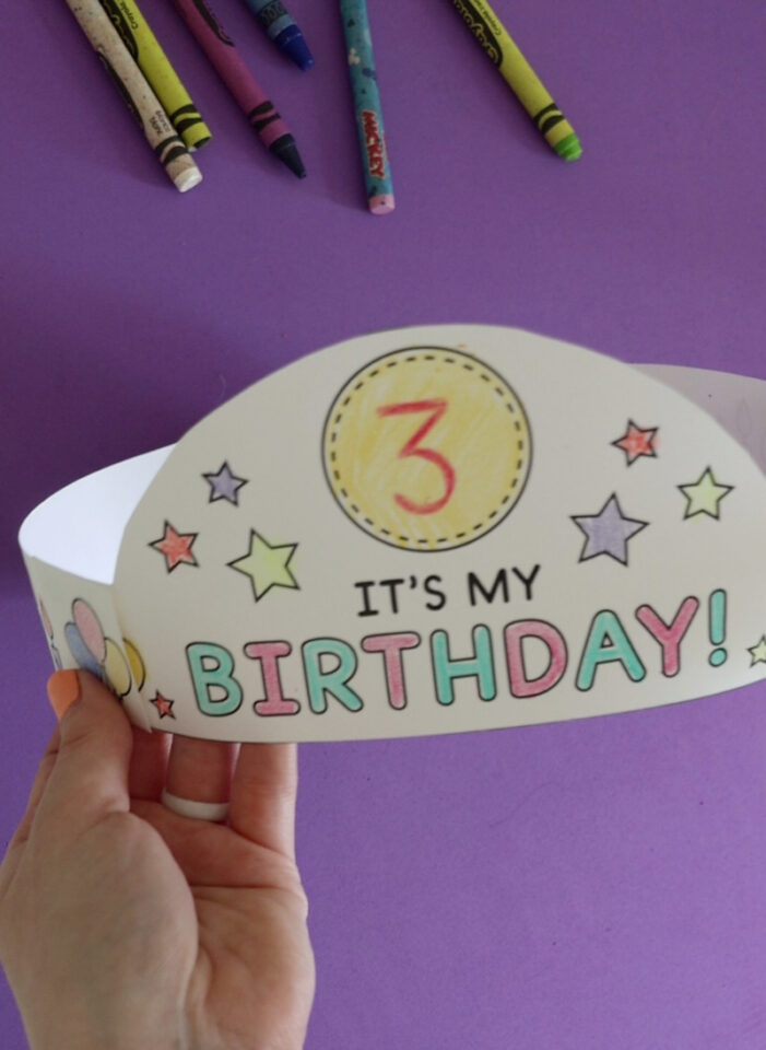 Free Printable Birthday Crown - Pjs and Paint