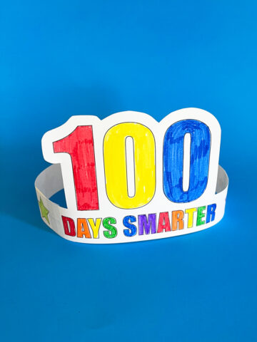 Free Printable 100th Day of School Hat - Pjs and Paint