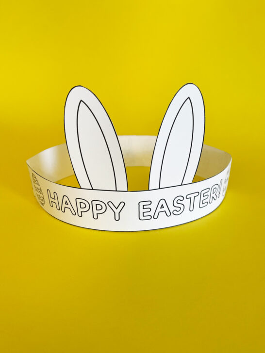 Free Printable Easter Bunny Hat - Pjs and Paint