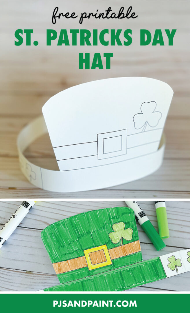 Free Printable St. Patrick's Day Hat - Pjs and Paint
