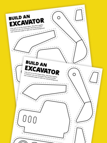 excavator printables Archives - Pjs and Paint