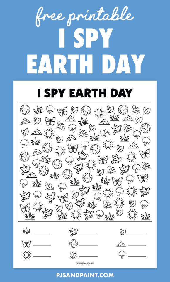 Free Printable Earth Day I Spy - Pjs and Paint