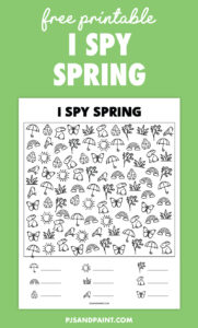 Free Printable Spring I Spy - Pjs and Paint