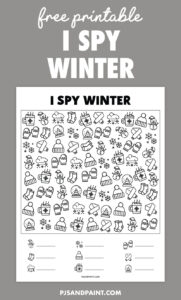 Free Printable Winter I Spy Game | Activity for Kids - Pjs and Paint