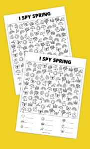 Free Printable Spring I Spy - Pjs and Paint