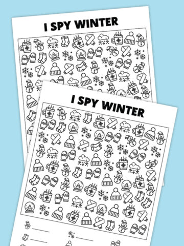 Free Printable Outdoor Winter Scavenger Hunt for Kids - Pjs and Paint