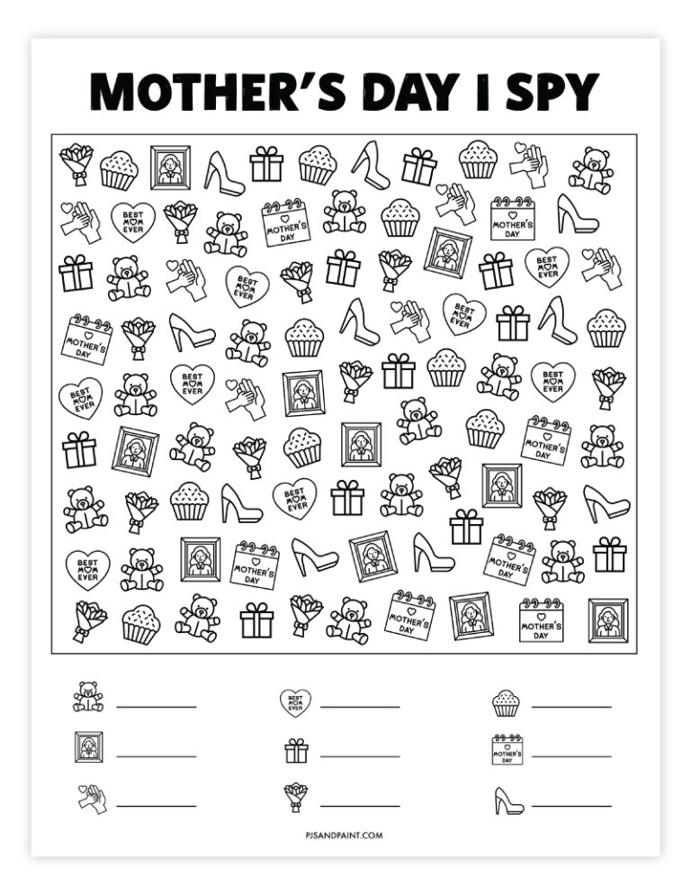 28 Free Printable I Spy Games - Pjs and Paint