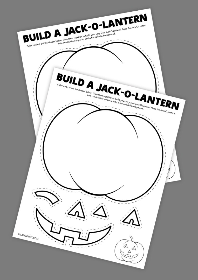 Free Printable Build a Jack-O-Lantern Craft - Pjs and Paint
